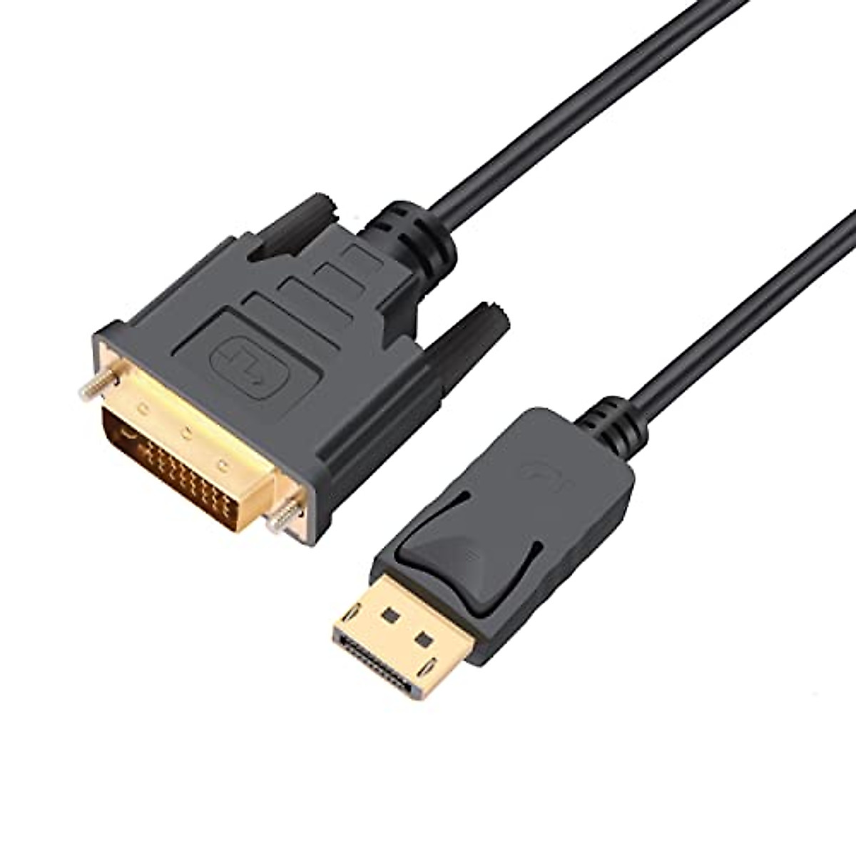 HANNORD DisplayPort to DVI Adapter, DP to DVI Converter Male to Male Display Port DVI Cable for PC Computer Laptop Desktop, 1080P HD Cord Compatible with Lenovo, HP, Dell (6 Feet)-1 Pack