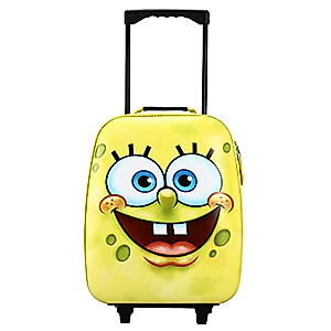 Bioworld Kids SpongeBob SquarePants ABS Shell Collapsible Luggage for kids boys