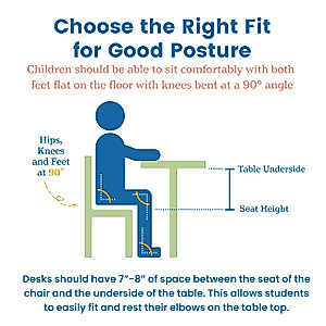 ECR4Kids Twist Wobble Stool, 18in Seat Height, Active Seating, Cyan