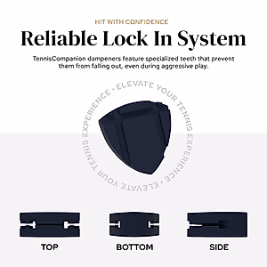 TennisCompanion - Tennis Dampener for Racket, Tennis Shock Absorber, Tennis Vibration Dampeners for Improved Feel and Enhanced Sound, 4-Pack Tennis Dampener, Black