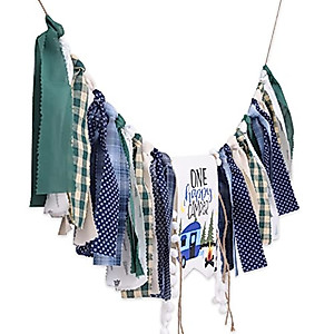 One Happy Camper Banner For Partyprops - Camping High Chair Banner, Wild One Banner, Woodland Banner, Lumberjack Banner