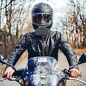 Motorcycle Helmet Chin Strap Mount with Phone Clip Compatible with iPhone12/12 Pro/12 Mini, iPhone 11/11 Pro, iPhone X/XS/XR, Samsung, LG, Pixel, Huawei, Xiaomi and More