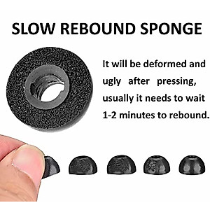 A-Focus [6 Pairs] Galaxy Buds Pro 【 Memory Foam & Silicone 】 Ear Tips, Soft Replacement Comfortable Earbuds Eartips Gel Compatible with Samsung Galaxy Buds Pro, 3MF3S Black