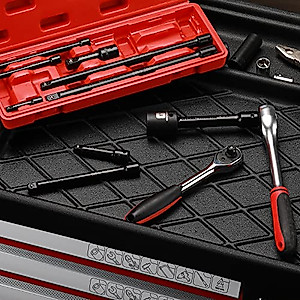 Mayouko 1/4",3/8",1/2" Drive Extension Bar Set, CR-V, 9 Pieces Socket Extension Bars for Narrow and Deep Areas