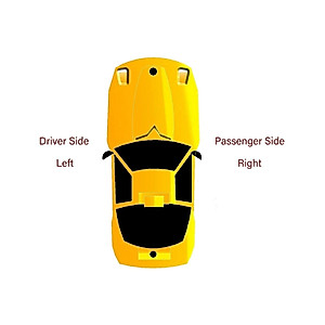 Adanz Side Mirror Replacement Glass fit for Volkswagen VW Passat Rabbit Jetta Eos R32 GTI Driver Left Side LH Flat Non Heated, Including Adhesive Pads