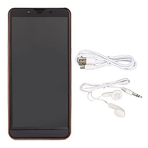 ASHATA Ultra Unlocked Android Smartphone Cellphone 5.72in Full HD Curved Screen, Camera Front 0.3MP Rear 2MP, 512MB RAM + 4GB ROM, Dual Cards Dual Standby, 1650mAh Fast Charging(Rose Gold)