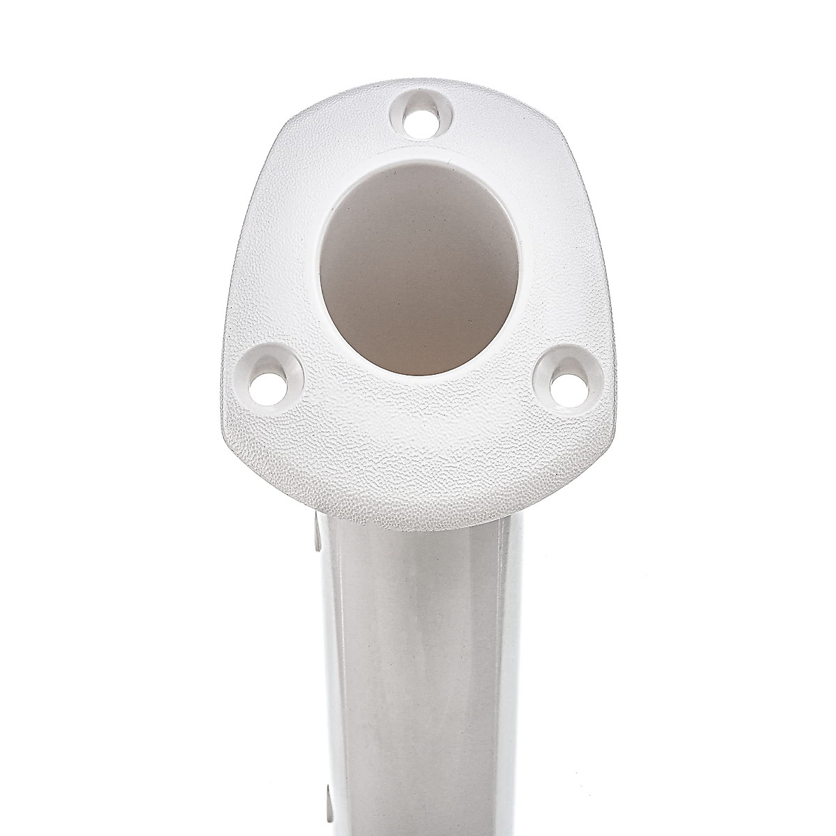 Attwood 12703D1 Plastic Rod Holder — Mounts at 30-Degree Angle, 2 ½-in. Install Hole Diameter, ABS Plastic, White