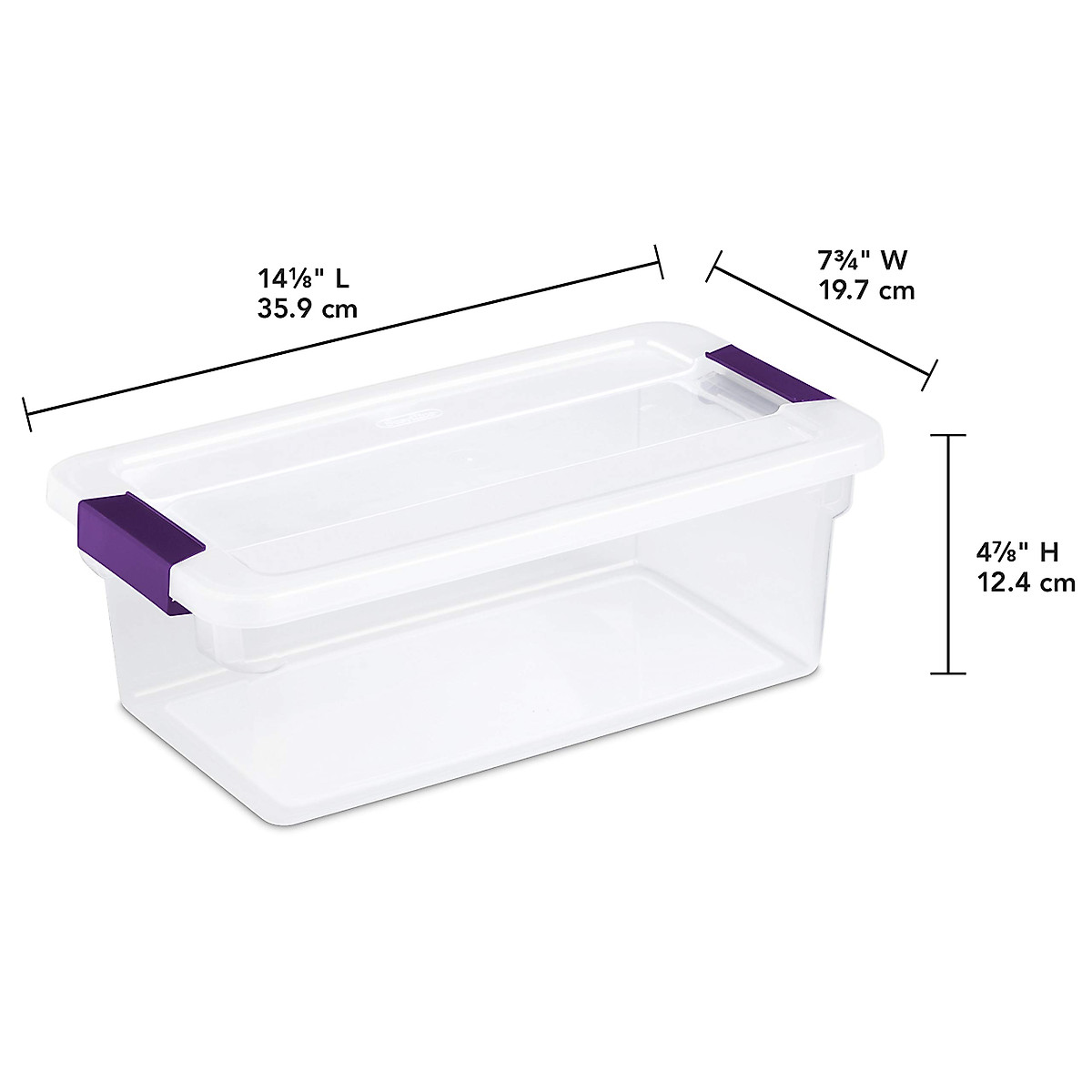 Sterilite Clear Storage Boxes with Latches Bundle (12-Pack)