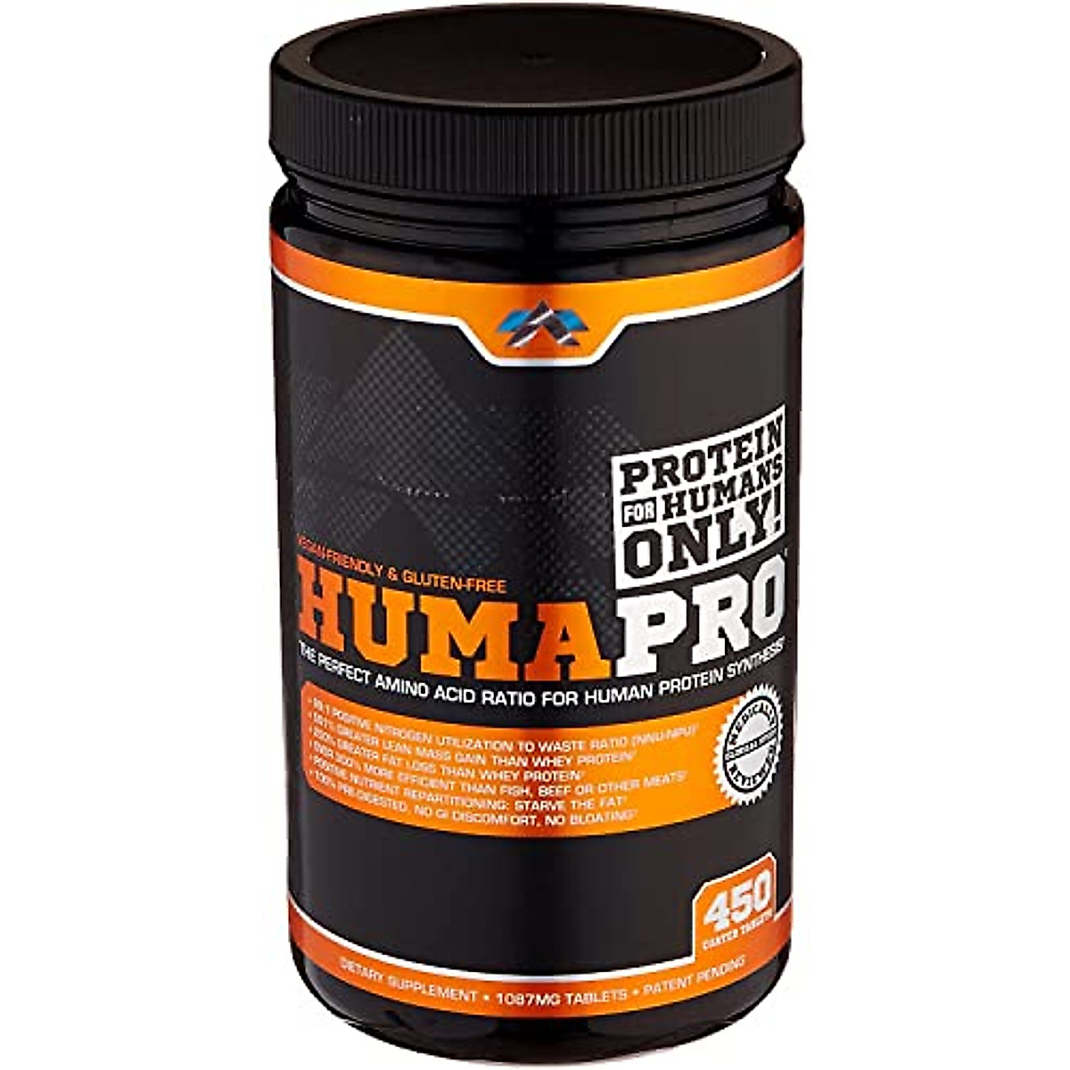 ALR Industries Humapro | Whole Food Protein Equivalent, Protein Matrix Formulated for Humans, Essential Amino Acids, Easy Digestion, Lean Muscle Gain | 450 Tablets/ 90 Serving