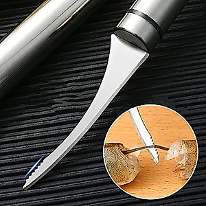 Lyellfe 9 Pieces Shrimp Deveiner Tool, Food-grade 18/8 Stainless Steel Shrimp Peeler, Multipurpose Shrimp Line Fish Maw Scale Knife, Great for Seafood Knives House Kitchen Tool