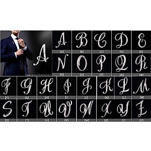 LiaSun 26 Letters Brooches Silver Plated Metal Broaches Pins-Clear Crystal Initial Breastpin (1pcs-A)