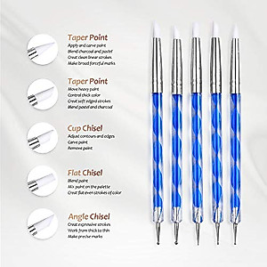 ISSEVE Pottery Clay Sculpting Tools 43Pcs Double Sided Ceramic Clay Carving Tool Set with Carrying Case Bag for Beginners Professionals School Student Pottery Modeling Smoothing