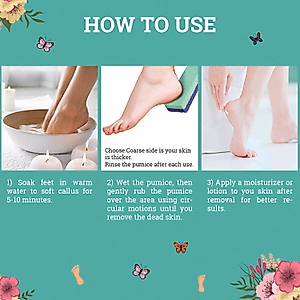 Maccibelle Salon Foot Pumice and Scrubber for Feet and Heels Callus and Dead Skins, Safely and Easily Eliminate Callus and Rough Heels (Pack of 3)