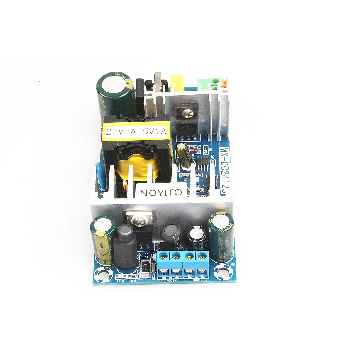 NOYITO AC to DC Isolated Power Supply Module DC 24V 4A 5V 1A Dual Output Power AC 120V (90-256V) 50-60Hz to 24V 5V 120W Industrial Power Module (Dual Output 24V 4A, 5V 1A, Blue)