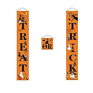 Halloween Door Decorations for Home Couplet Outdoor Hanging Banner Party Decoration Curtain Couplet Halloween Festival Supplies