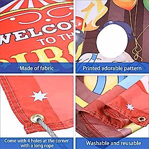 Carnival Circus Party Decoration Carnival Photo Door Banner Backdrop Props, Large Photo Door Banner for Carnival Circus Party Decor Game Supplies (Hercules)