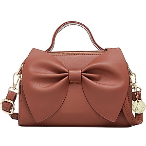YOUNXSL Shoulder Bag for Women PU Leather Purse Bowknot Handbag Fashion Top-Handle Satchel Ladies Crossbody