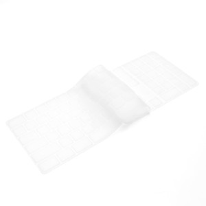 ProElife Ultra Thin Silicone Keyboard Cover Skin for 2022 Mac Studio & 2021 Apple iMac 24'' M1 Chip Magic Keyboard 2 with Numeric Keypad Touch ID A2520 Accessory U.S Enter Soft Protector, Transparent