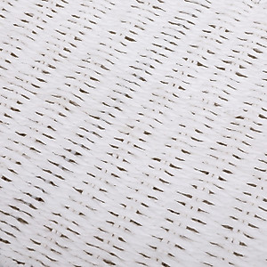 4 Set of Storage Baskets (Pearl White) - Rattan Decorative Box & Closet Organizers and storage & Basket with Lid & small basket with lid, decorative baskets for Clothes, Toys, Books