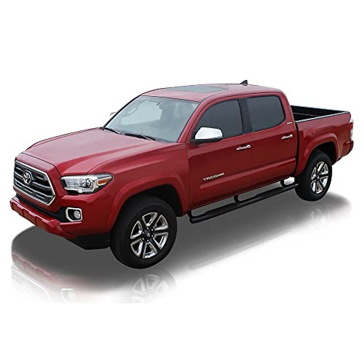 Raptor Series Nerf Bars Side Steps 4in Oval Black Curved for 07-21 Tundra Double Cab