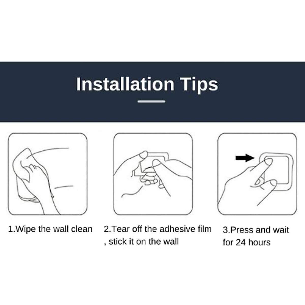 KCTEX Adhesive Robe Hooks, Wall Hooks, Stainless Steel Shower Hooks, Heavy Duty Waterproof for Hanging Robe, Towel, Christmas Decorations, Stocking - Bathroom, Kitchen and Bedroom 4 Packs