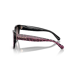 Coach HC8379U Universal Fit Sunglasses, Ruby Pearl Signature C/Grey Rose Gradient, 54 mm