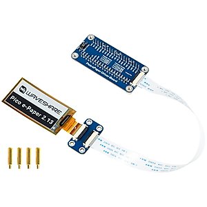 2.13inch Flexible E-Paper Module for Raspberry Pi Pico, 212×104 Pixels Black/White E-Ink Display SPI Interface Support Partial Refresh Low Power, Wide Viewing Angle