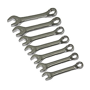 GRIP 89096 Stubby Combo Wrench Set, SAE, 7-Piece, 32 oz.