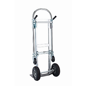 SmarketBuy 2 in 1 Hand Truck 800 LBS Weight Capacity Heavy Duty Convertible Hand Truck Durable Aluminum and Steel Construction 4 Wheels Hand Truck Dolly