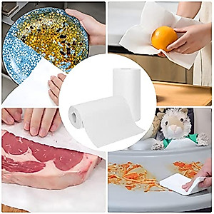 Colorlife Paper Towels, Premium 2-Ply White Paper Towels, 6 Rolls, 70 Sheets Per Roll, 420 Towels for Kitchen Use