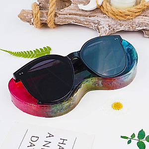 Pulcher Resin Molds, 2PCS Tray Silicone Molds Glass Sunglasses Jewelry Trinket Holder Small Trays Epoxy Mold for Resin Casting Craft DIY Gifts