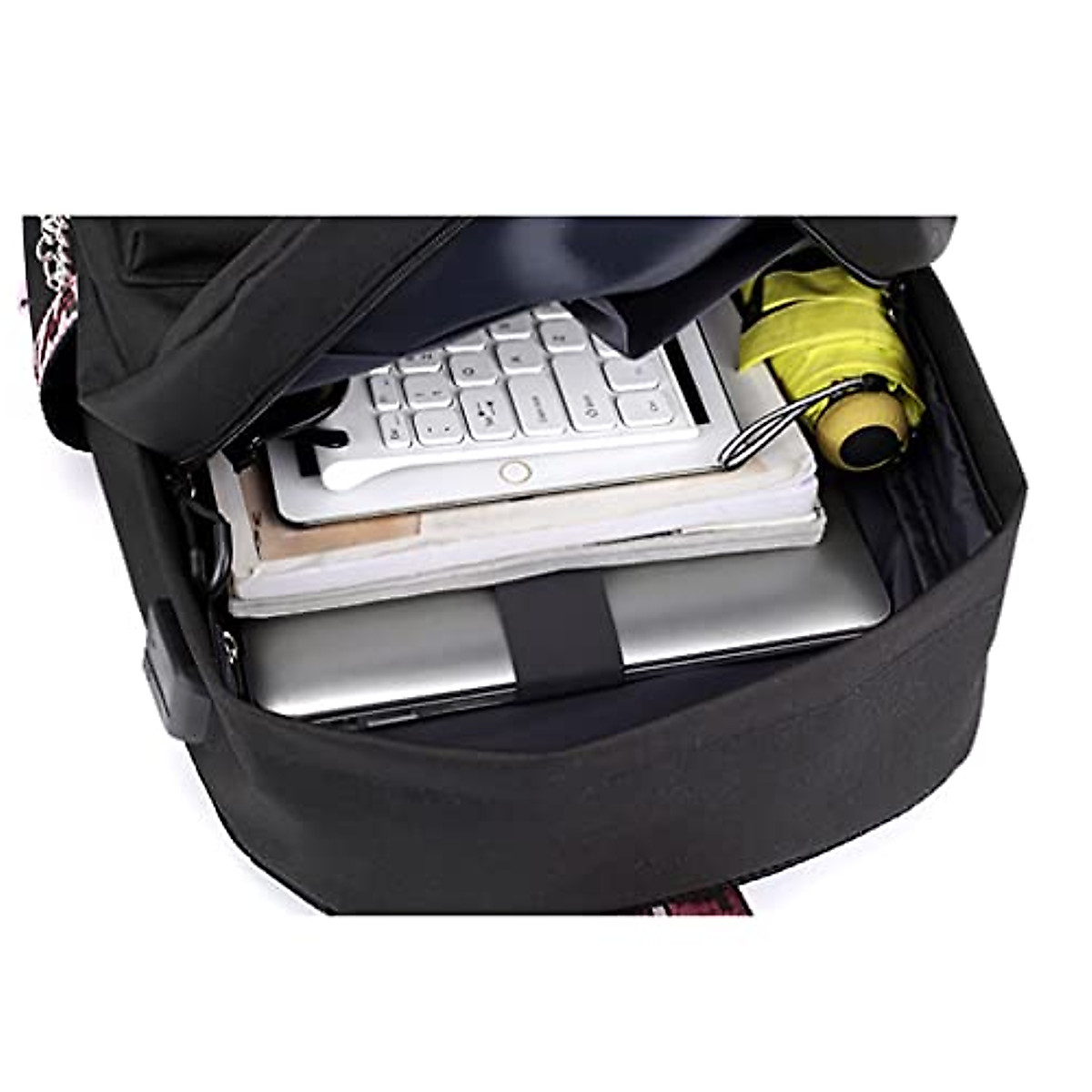 CRIVOX Kpop Backpack Lisa Rose JISOO Jennie Backpack Laptop Backpack with USB Charging Port Travel Outdoor Daypack for Girls