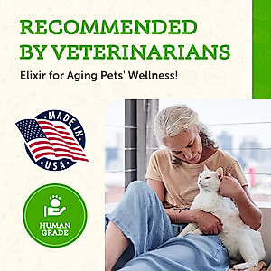 Animal Essentials Senior Support Supplement Dogs and Cats, 1 fl oz - Made in USA Physical and Mental Well-Being