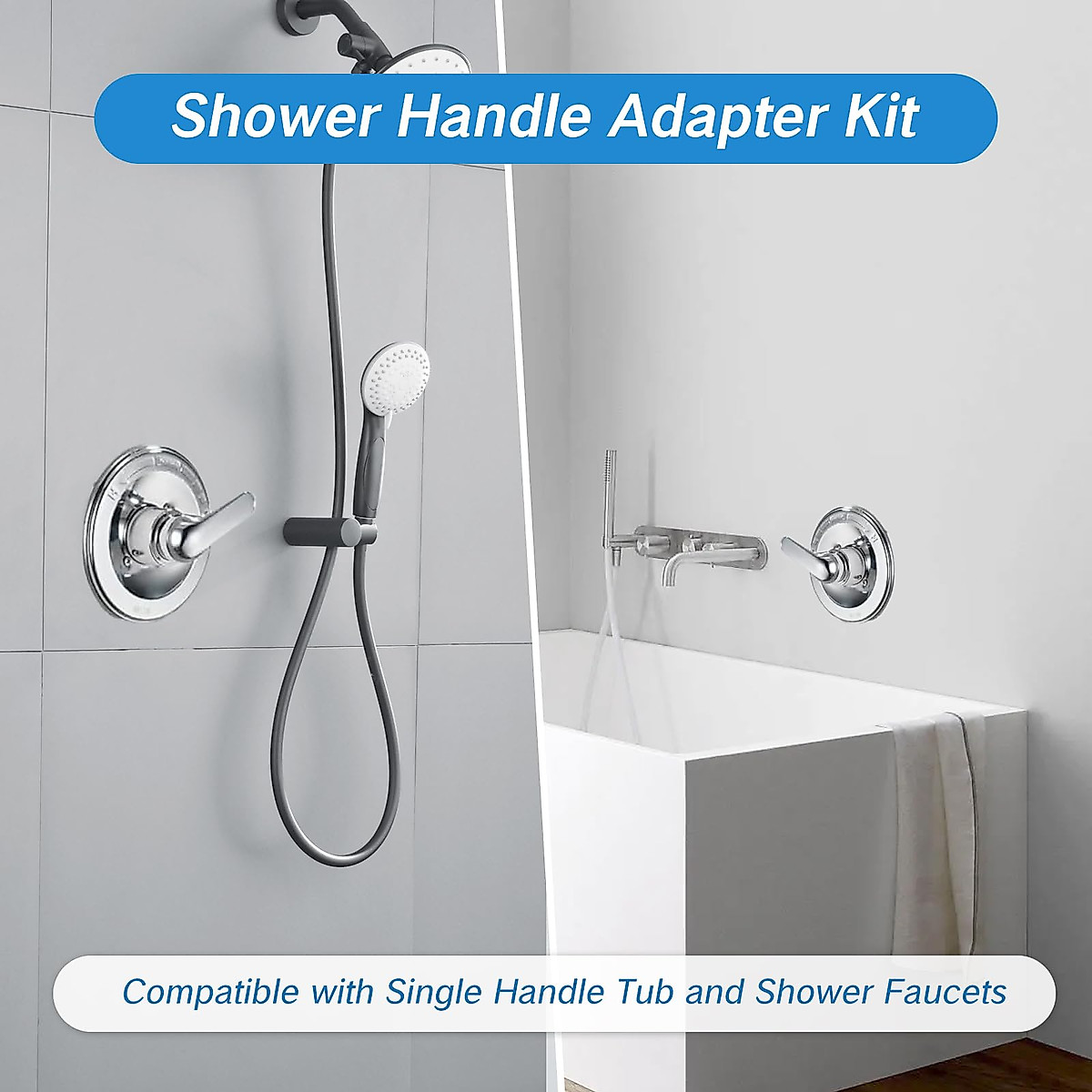 YAFIYGI 7Pcs Shower Handle Adapter Plastic Kit Compatible with Moen Posi-Temp Single Handle Tub Faucet Valve Handle Replacement Kit for 116653 Shower Handle Replacement Adapter Kit