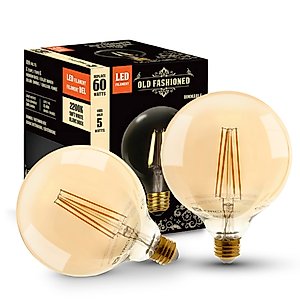 Xtricity LED G40 Filament Vintage Edison Style Dimmable Light Bulb, 5W (60W Equivalent), E26 Medium Base Screw, G40 Edison Light Bulb for Decoration String Lights and Vintage Lighting Looks