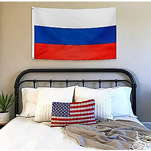 DANF Russia Flag 3x5 Ft Thick Polyester, Fade Resistant, Brass Grommets, Canvas Header, Double Sided Russian National Flags 3x5 Feet