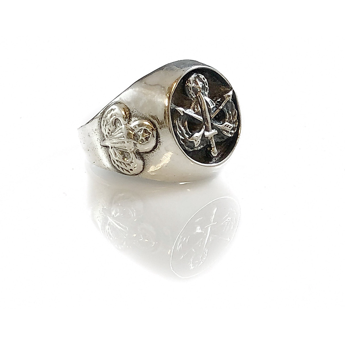SILVERLAND1 WWII US Army Parachutist Special Forces Solid Sterling Silver 925 Ring (9.5)