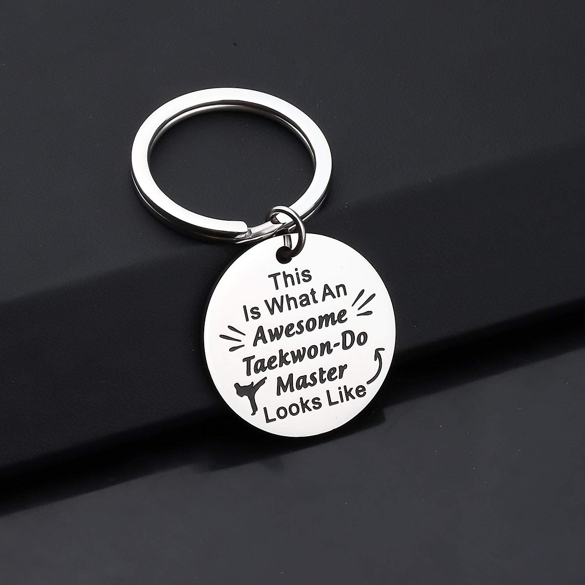 PENQI Martial Arts Jewelry Taekwondo Gift Taekwondo Lover Gift This is What an Awesome Taekwon-Do Master Looks Like Keychain Taekwondo Coach Student Gift (K-Taekwon-Do)