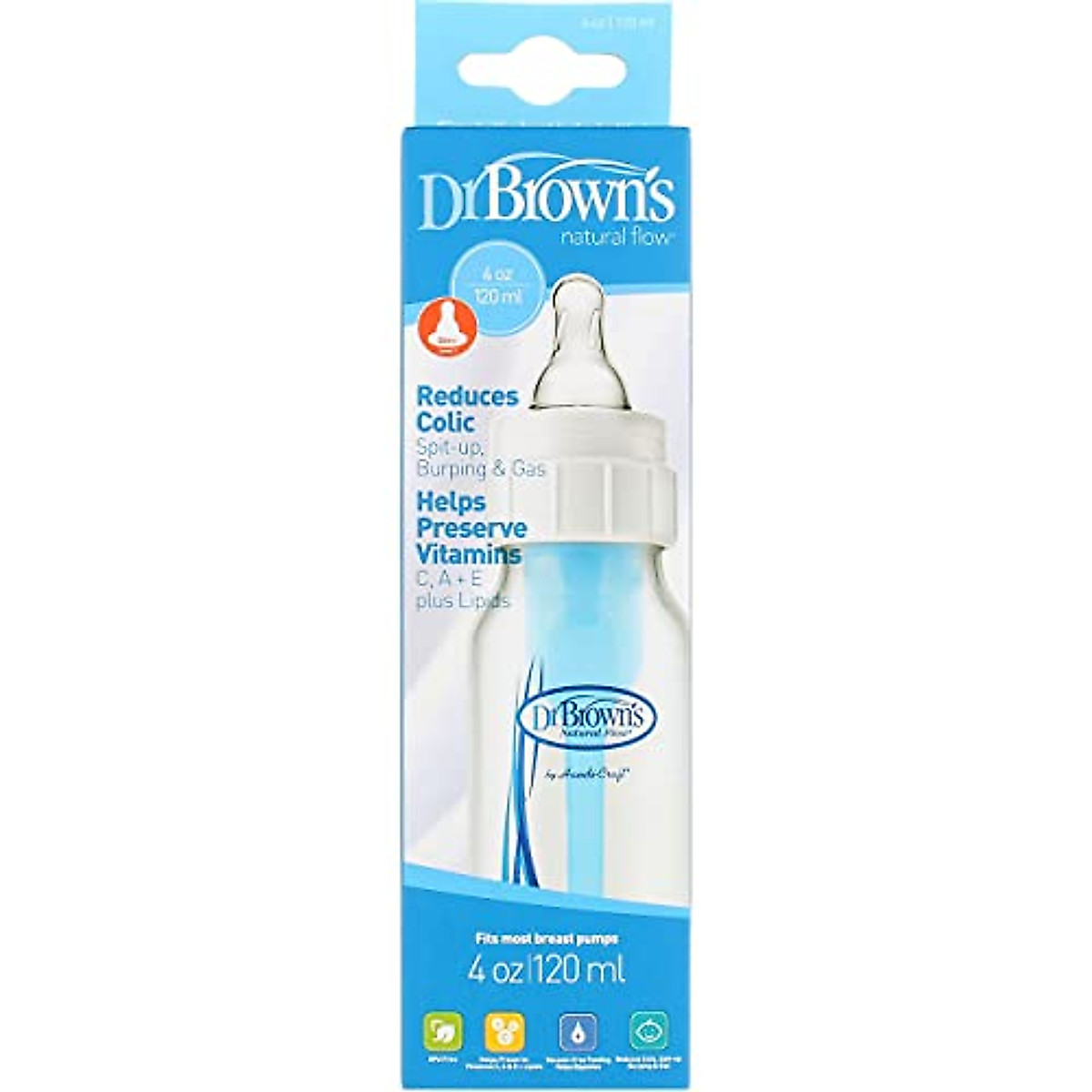 Dr. Brown's 4 oz. Standard Polypropylene Bottles, 4 Pack