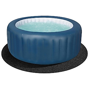 Beeplove 79" Dia. Hot Tub Mat, Non-Slip & Wear Resistance Protector Pad for Inflatable Hot Tub Above Ground Pool, Absorbent Spa Pool Flooring Mat, Outdoor Indoor Portable Hot Tub Accessories