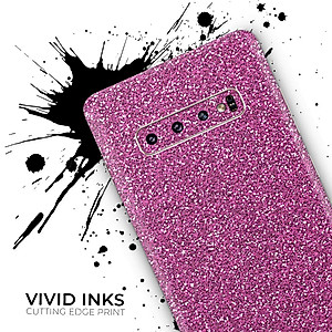 DesignSkinz Sparkling Pink Ultra Metallic Glitter Protective Vinyl Decal Wrap Skin Cover Compatible with The Samsung Galaxy S20 (Screen Trim & Back Glass Skin)