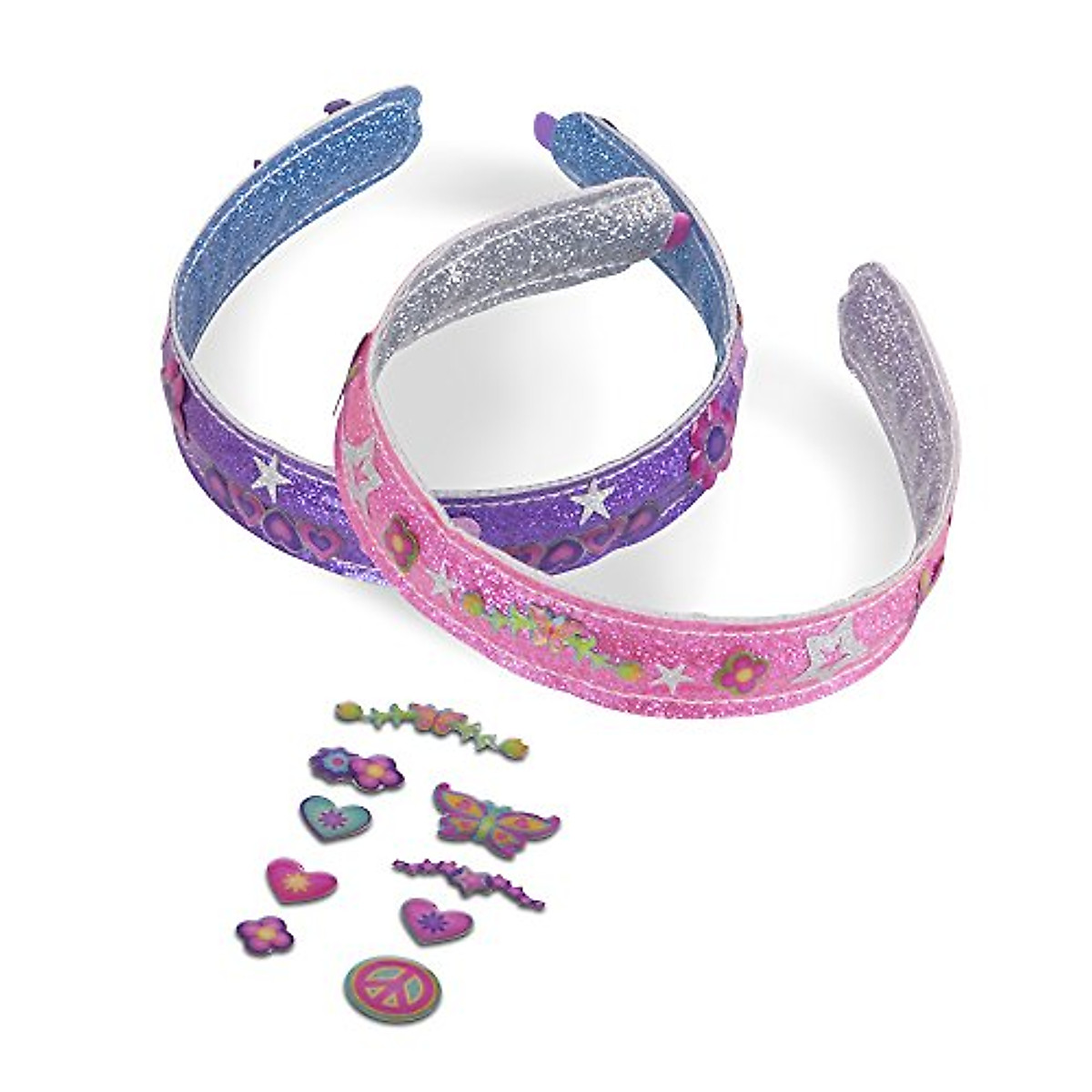 Melissa & Doug Design-Your-Own Jewelry-Making Kits - Bangles, Headbands, and Bracelets - DIY , Decorate With Stickers, Crafting Set For Kids Ages 4+