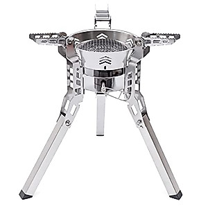 Portable Single Burner Outdoor Gas Stove 3800W Propane Cooker with Adjustable 0-20Psi Regulator Hose for Patio Camping, BBQ, Home Brewing, Turkey Fry, Maple Syrup Prep