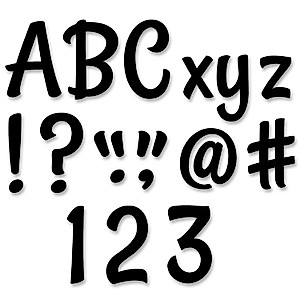Creative Teaching Press Stylish Black Designer Punch-Out Letters, 4" (Accent Party Signs, Doors, Rooms, and Offices) (8573)