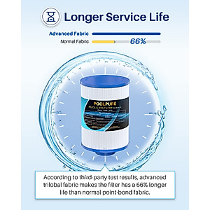 POOLPURE 4CH-23 Spa Filter Replaces PFF25TC-P4, Lifesmart 303263, 78459, Filbur FC-2400, Excel Filters XLS-442, Freeflow Lagas FF-100 CLX Claro, SD-00206, Aladdin 12536, AK-90032 Hot Tub Filter 1PACK