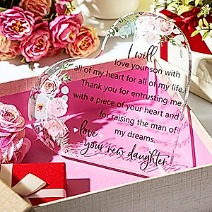 Mother of the Groom Gifts Gift for Mother of the Groom from Bride Wedding Gifts I Will Love Your Son with All My Heart for All My Life Decor Wedding Gifts for Mother of the Groom (Heart Shape)