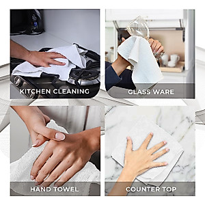 Avalon Towels Cotton Washcloths – (Pack of 48) Size 12x12 Inches, 100% Ring Spun Cotton, Soft & Absorbent Face Towels, Gym Towels, Hotel and Spa Quality, Reusable Fingertip Towels (White)