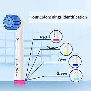 8 Pack Sensitive Gum Care Replacement Brush Heads Compatible with Oral b Braun Electric Toothbrush. Soft Bristle for Superior and Gentle Clean