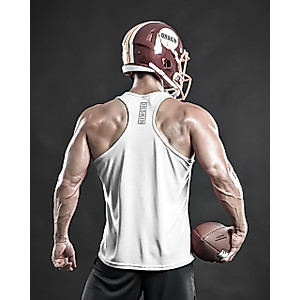 DRSKIN Men's 4-Pack Dry Fit Y-Back Muscle Tank Tops, Gym Bodybuilding Training, Athletic Workout Cool Shirts (BTF-ME-TA, M)