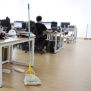 OFO Loop-End String Wet Mop, Heavy Duty Commercial Industrial Dust Mop , 67inch Stainless Steel Pole ,2- Pack